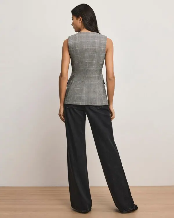 Veronica Beard Lois Linen-blend Vest