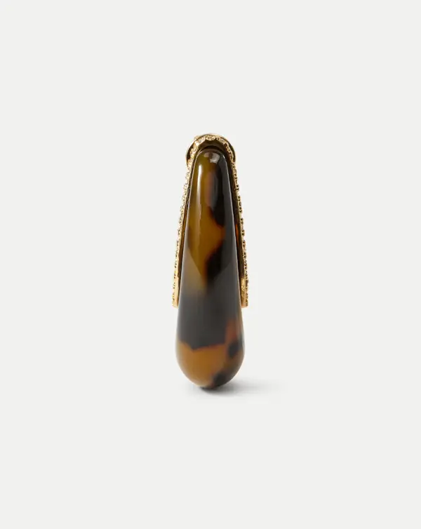 Veronica Beard Resin J-hoop Earring