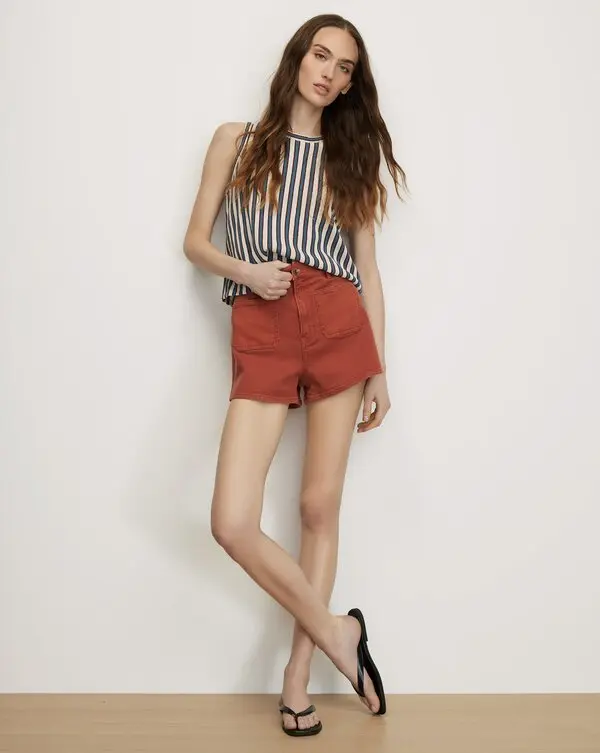 Veronica Beard Elijah Denim Short - Rust