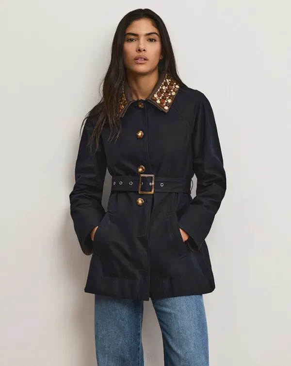Veronica Beard Langham Belted Dickey Coat