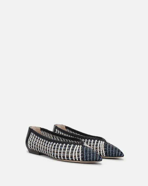 Veronica Beard Bancroft Woven Leather Flat