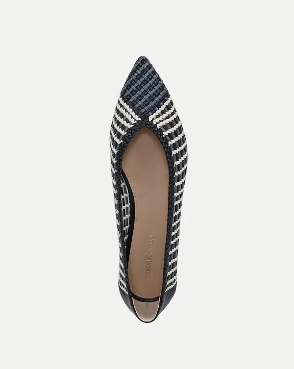 Veronica Beard Bancroft Woven Leather Flat