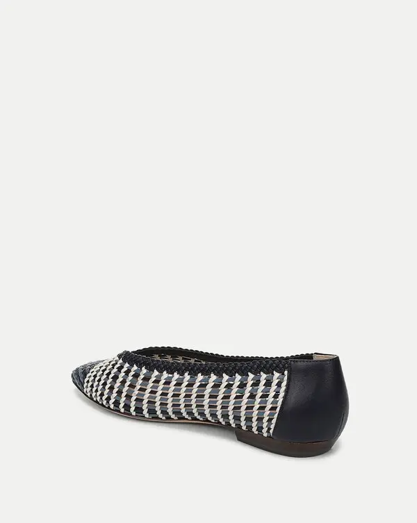 Veronica Beard Bancroft Woven Leather Flat