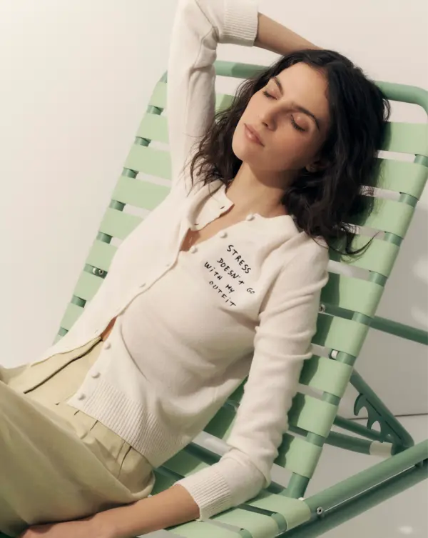 Veronica Beard Daro Embroidered Cashmere Cardigan