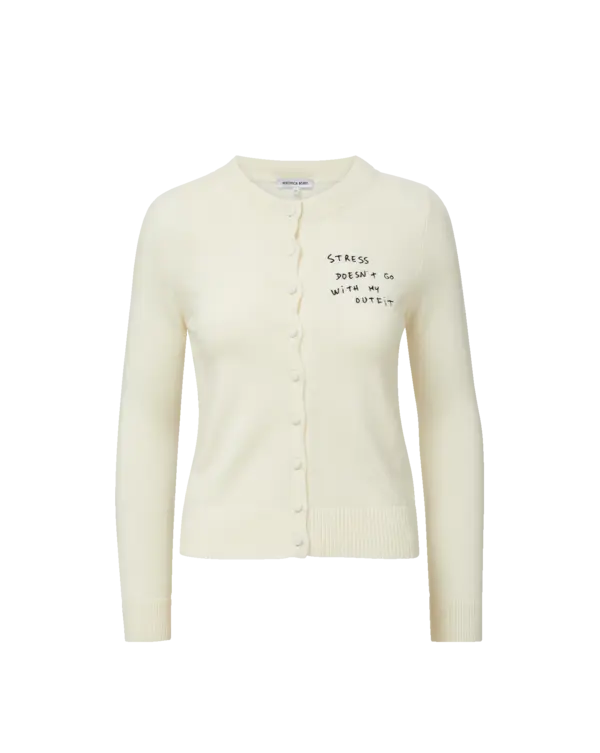 Veronica Beard Daro Embroidered Cashmere Cardigan