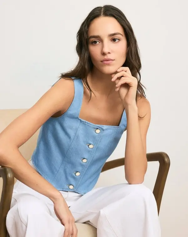 Veronica Beard Spensley Denim Vest