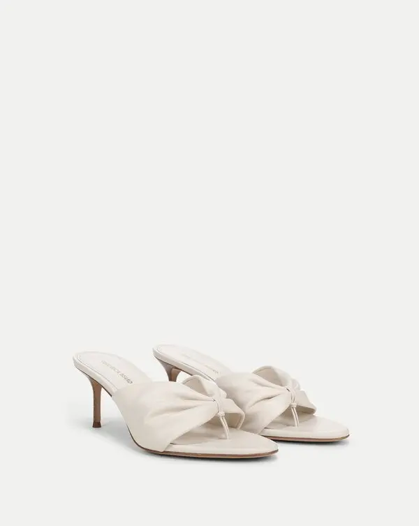 Veronica Beard Tullia Leather Mid-heel Sandal