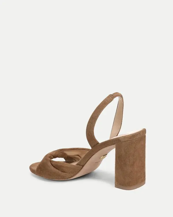 Veronica Beard Tullia Suede Slingback Sandal - Chestnut