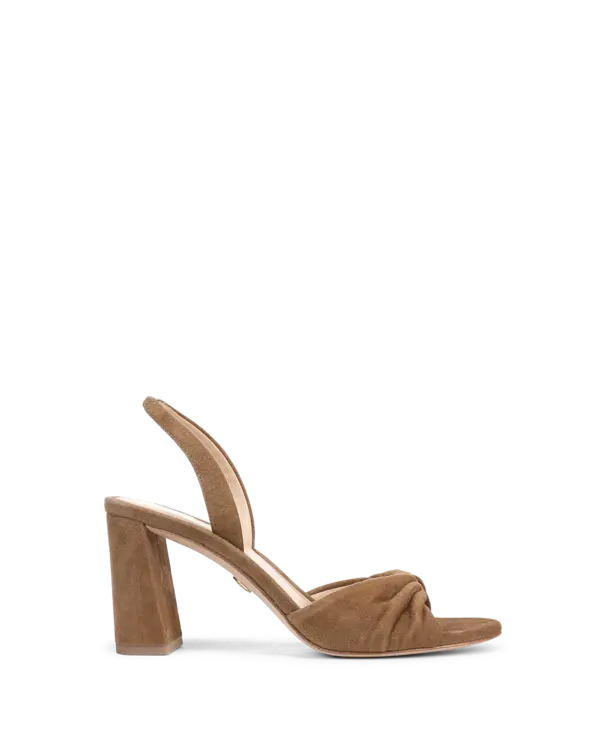 Veronica Beard Tullia Suede Slingback Sandal - Chestnut