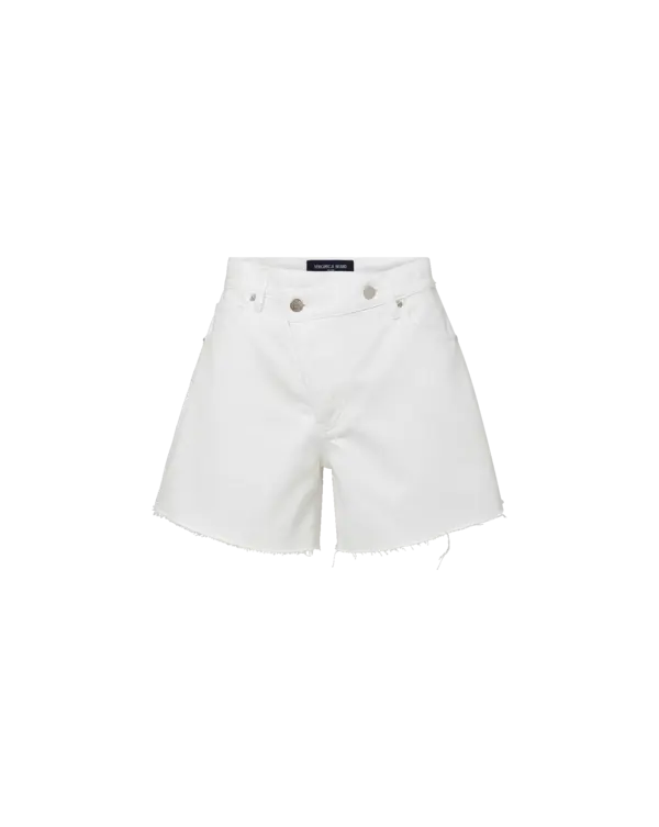 Veronica Beard Ellis Crossover-waistband Denim Short