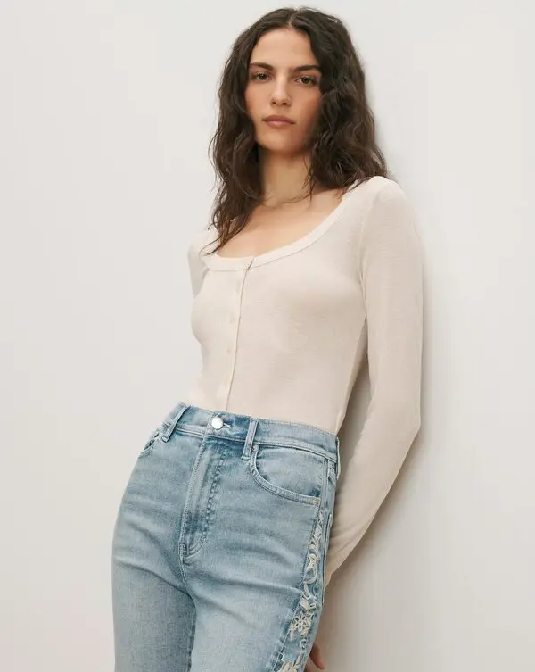 Veronica Beard Hyland Button-down T-shirt