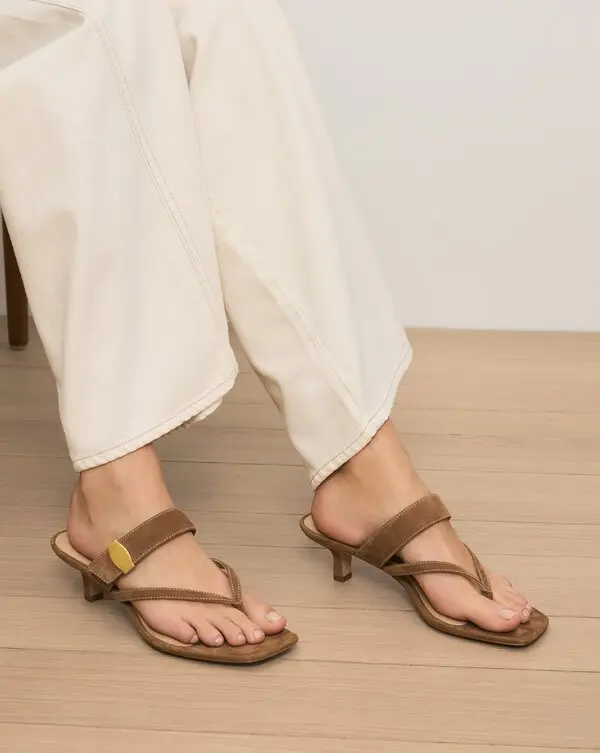 Veronica Beard Salva Dash Kitten-heel Sandal