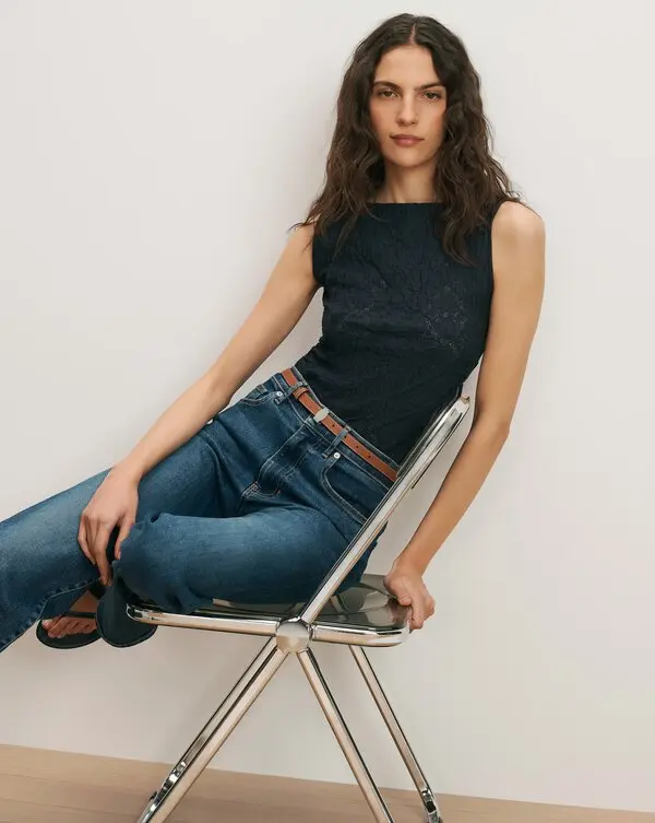 Veronica Beard Selah Lace Tank Top