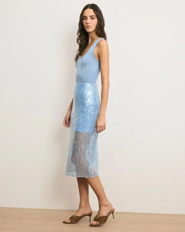 Veronica Beard Allora Sequin Midi Skirt