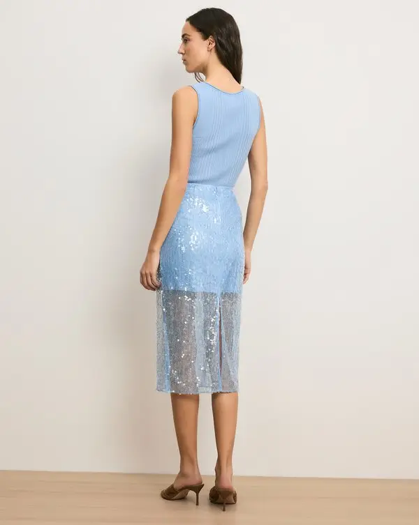 Veronica Beard Allora Sequin Midi Skirt