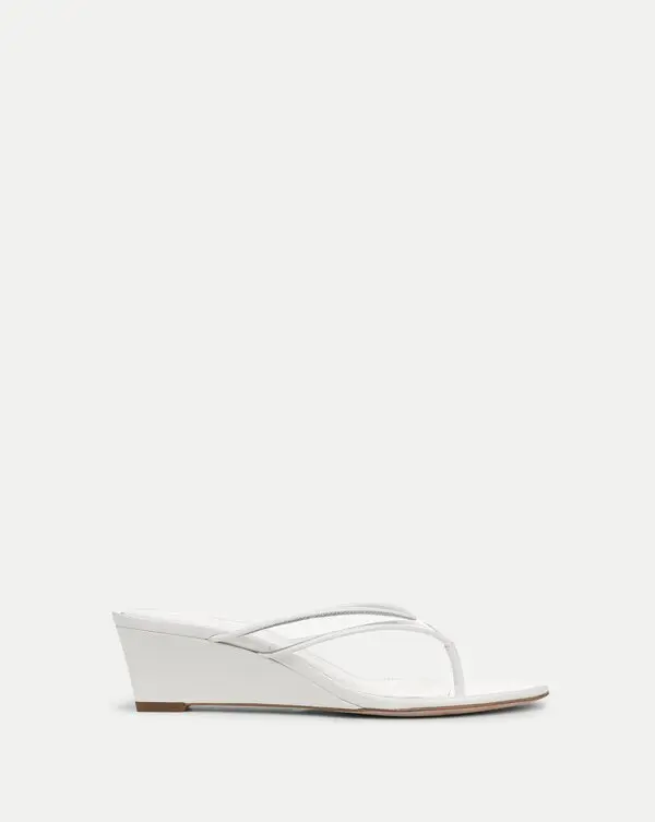 Veronica Beard Clea Jelly Wedge Sandal Clear Coconut - Clear/coconut