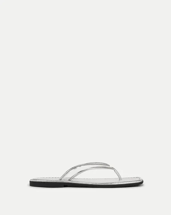 Veronica Beard Clea Jelly Flip-flop Sandal Silver Clear