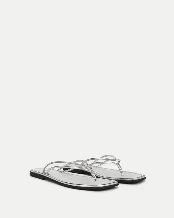 Veronica Beard Clea Jelly Flip-flop Sandal Silver Clear