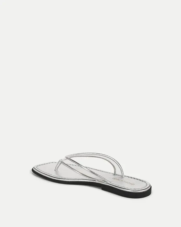 Veronica Beard Clea Jelly Flip-flop Sandal Silver Clear