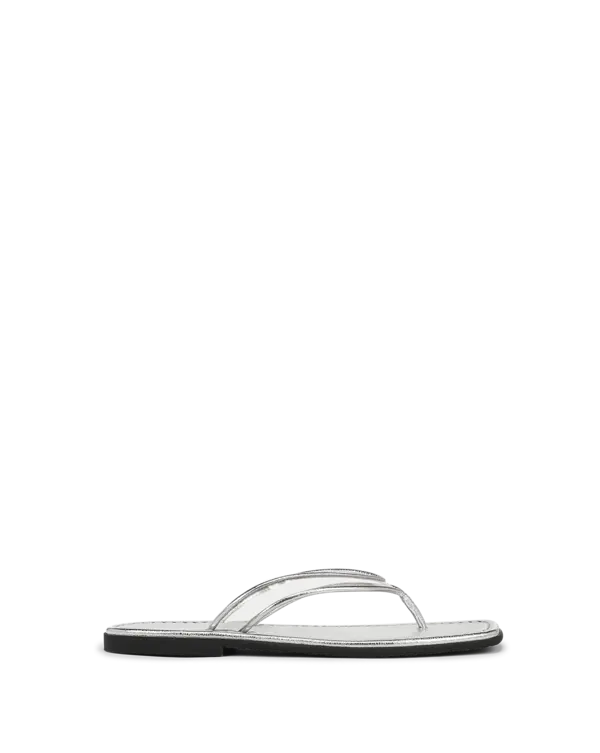 Veronica Beard Clea Jelly Flip-flop Sandal Silver Clear