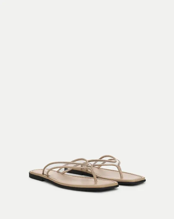 Veronica Beard Clea Jelly Flip-flop Sandal Sand Clear