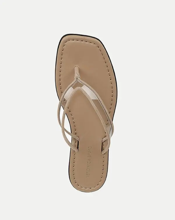 Veronica Beard Clea Jelly Flip-flop Sandal Sand Clear