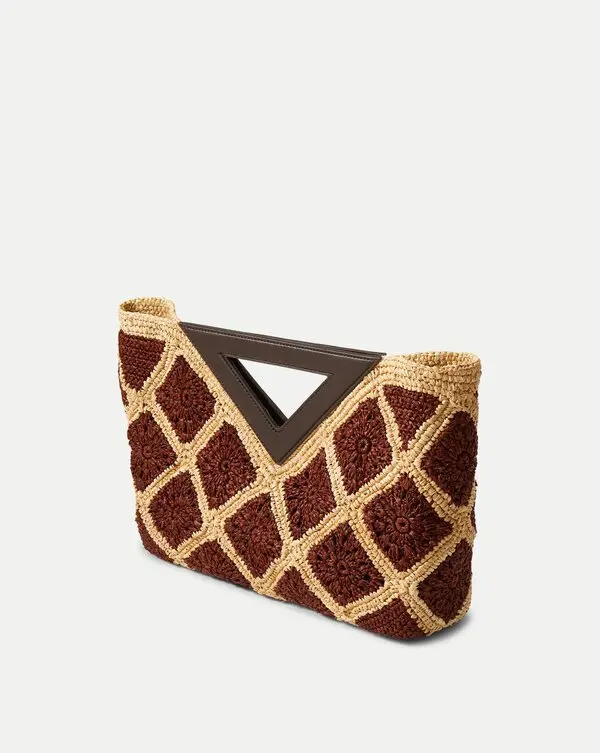 Veronica Beard Raffia Vesper Clutch