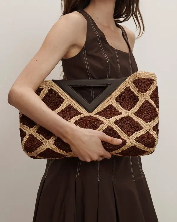 Veronica Beard Raffia Vesper Clutch