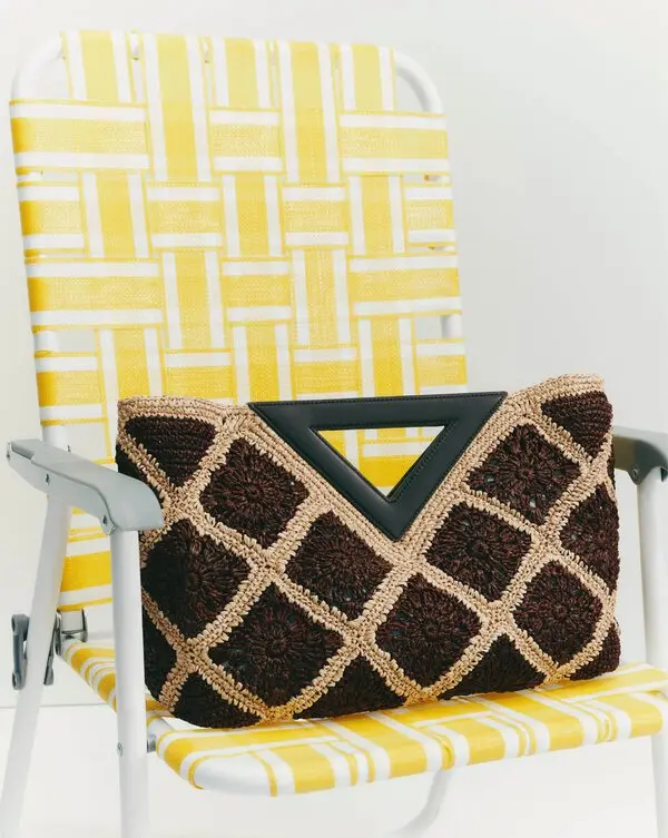 Veronica Beard Raffia Vesper Clutch