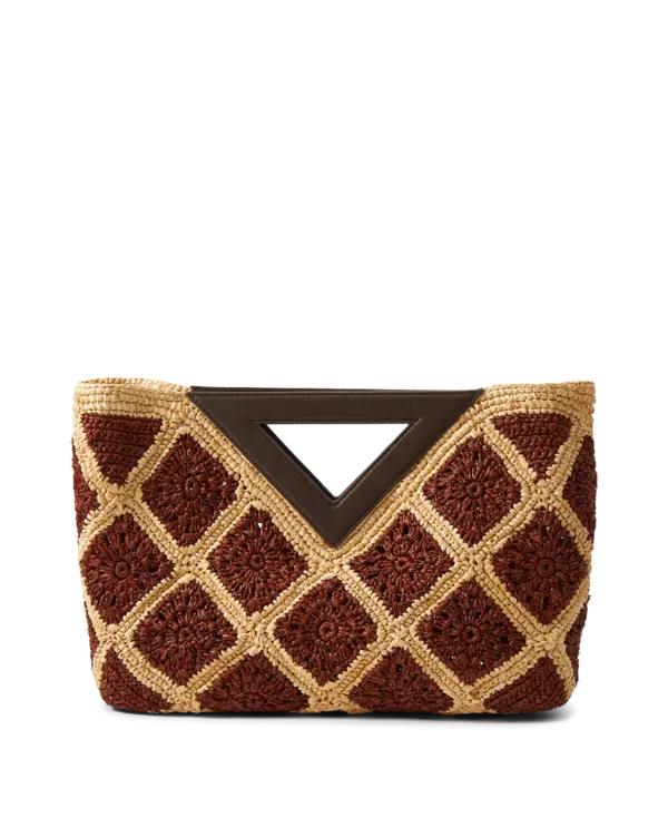 Veronica Beard Raffia Vesper Clutch