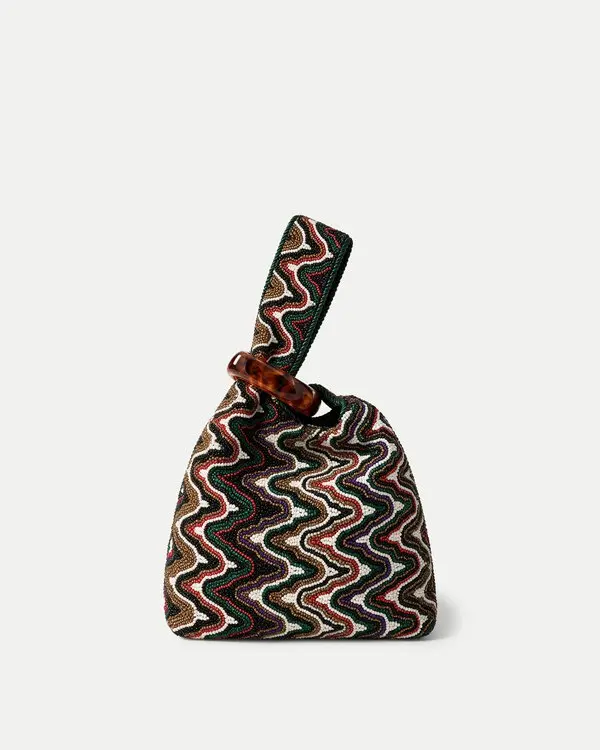 Veronica Beard Beaded Swing Clutch - Amber Multi