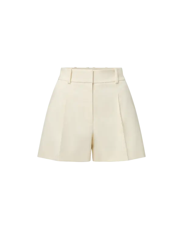Veronica Beard Craig Pleated Short - Ecru