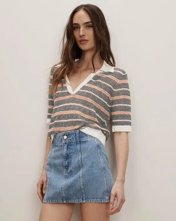 Veronica Beard Marquita Denim Mini Skirt