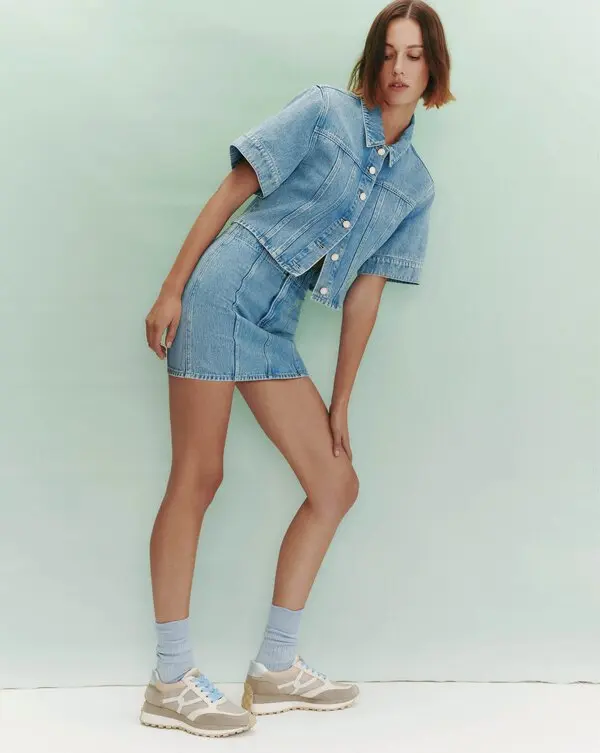 Veronica Beard Marquita Denim Mini Skirt