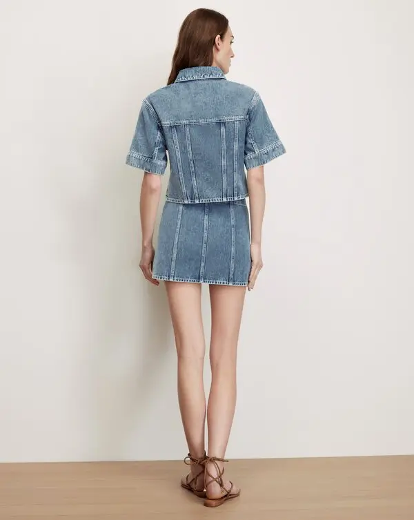 Veronica Beard Malcom Cropped Denim Jacket