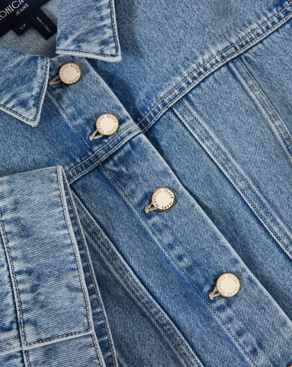 Veronica Beard Malcom Cropped Denim Jacket