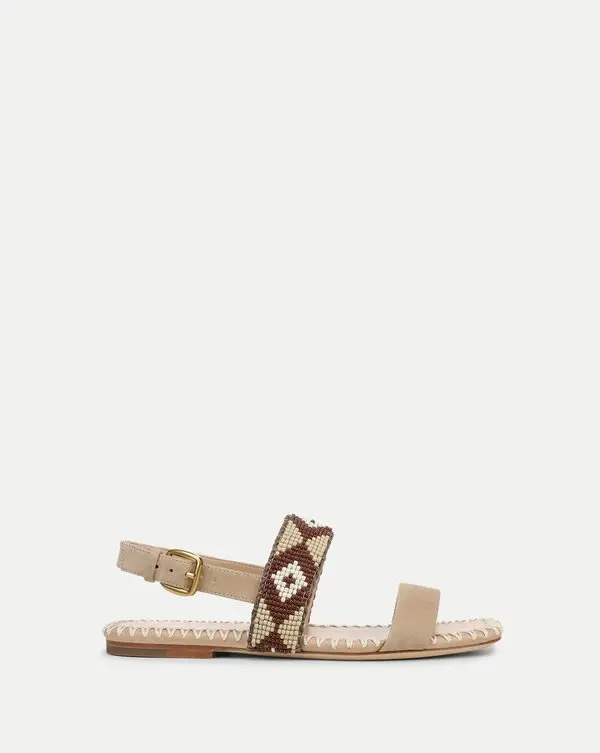 Veronica Beard Marian Beaded Flat Sandal