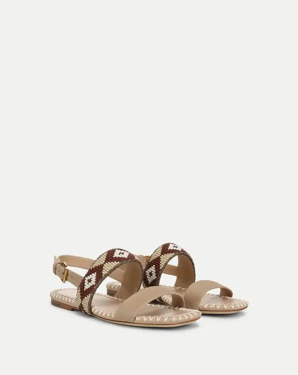 Veronica Beard Marian Beaded Flat Sandal