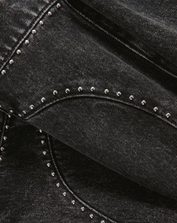 Veronica Beard Grant Studded Wide-leg Jean - Tornado