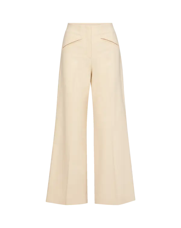 Veronica Beard Cassidee Wide-leg Pant - Ecru