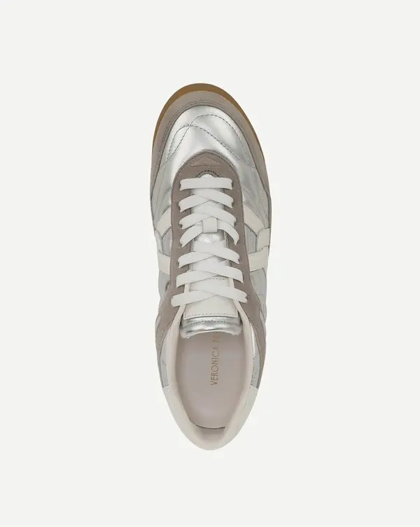 Veronica Beard Natalia Suede Sneaker Silver Grey