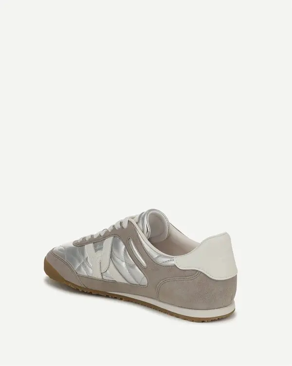 Veronica Beard Natalia Suede Sneaker Silver Grey