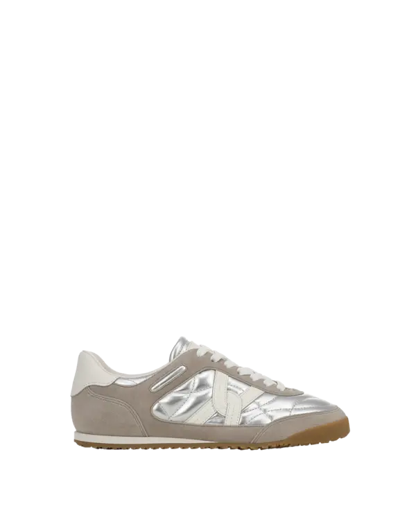 Veronica Beard Natalia Suede Sneaker Silver Grey
