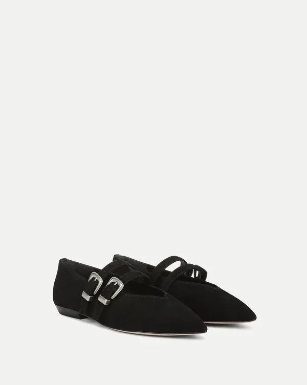 Veronica Beard Bancroft Suede Mary Jane Flat