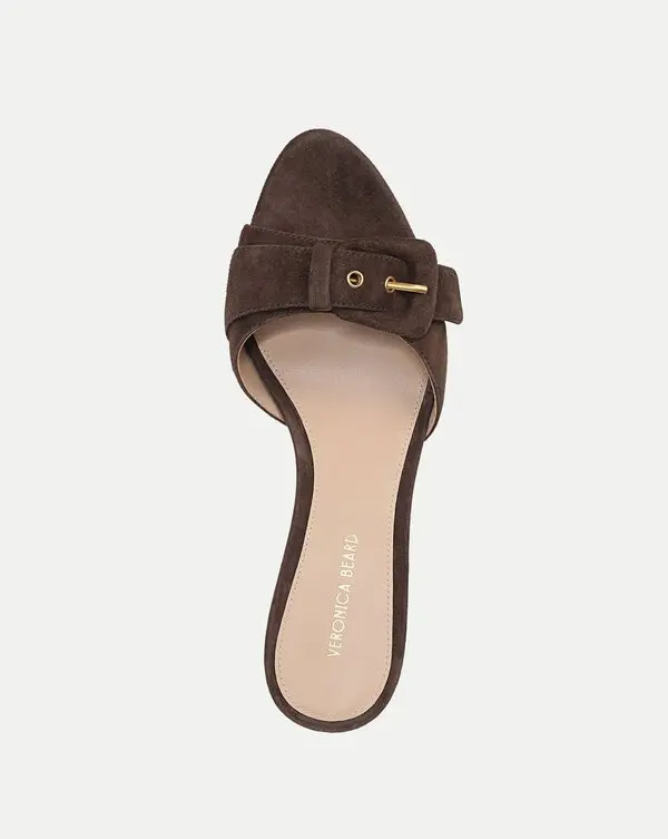 Veronica Beard Tia Buckle Sandal - Espresso