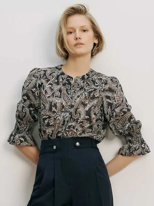 Veronica Beard Ashlynn Paisley Blouse