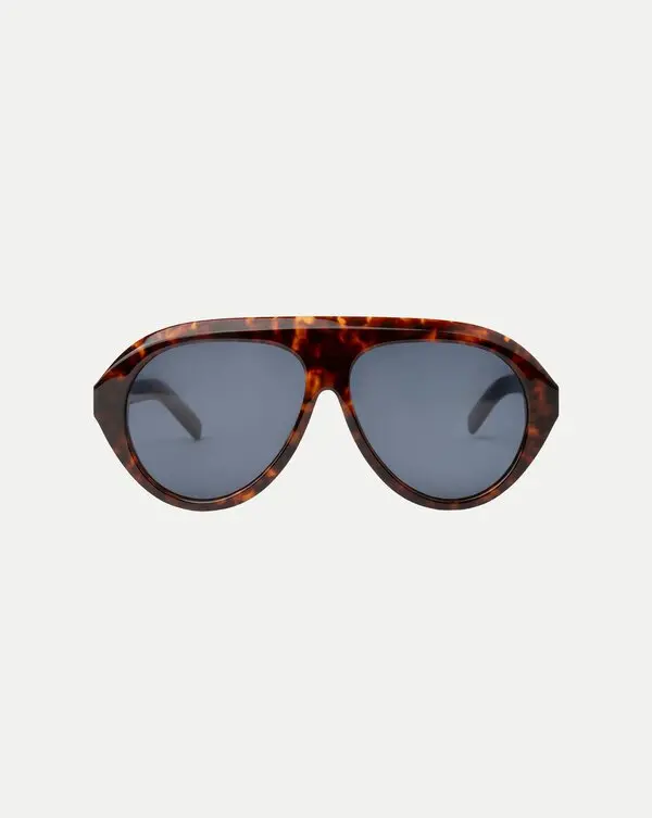 Veronica Beard The Icon Aviator Sunglasses - Tortoise