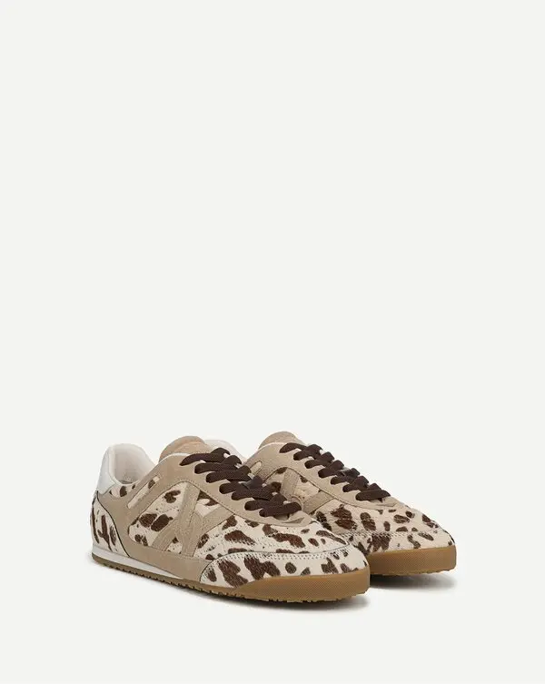 Veronica Beard Natalia Calf Hair Sneaker Sand Brown Multi