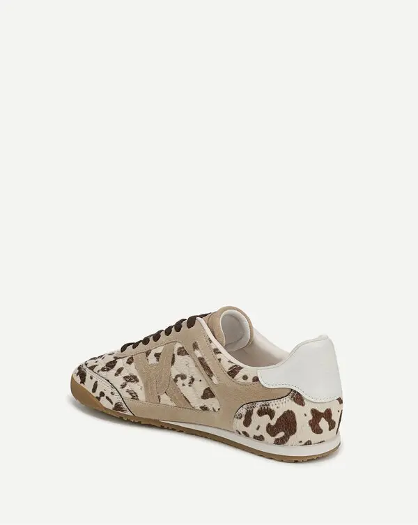 Veronica Beard Natalia Calf Hair Sneaker Sand Brown Multi