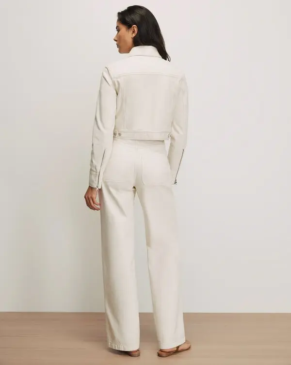 Veronica Beard Patty Moto Jacket - Ecru